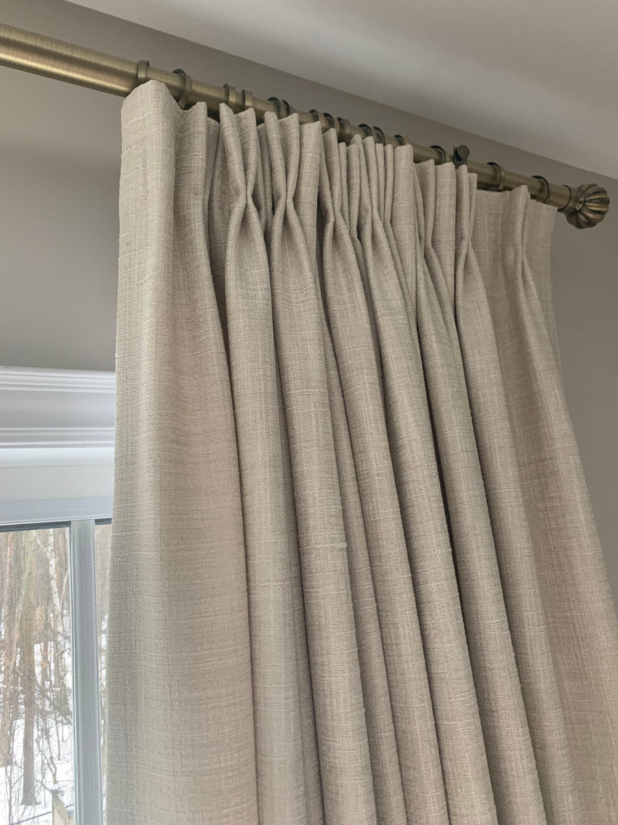 Atelier Textured Weave Raw Faux Silk Drapery Panels. – HFDraperyStudio