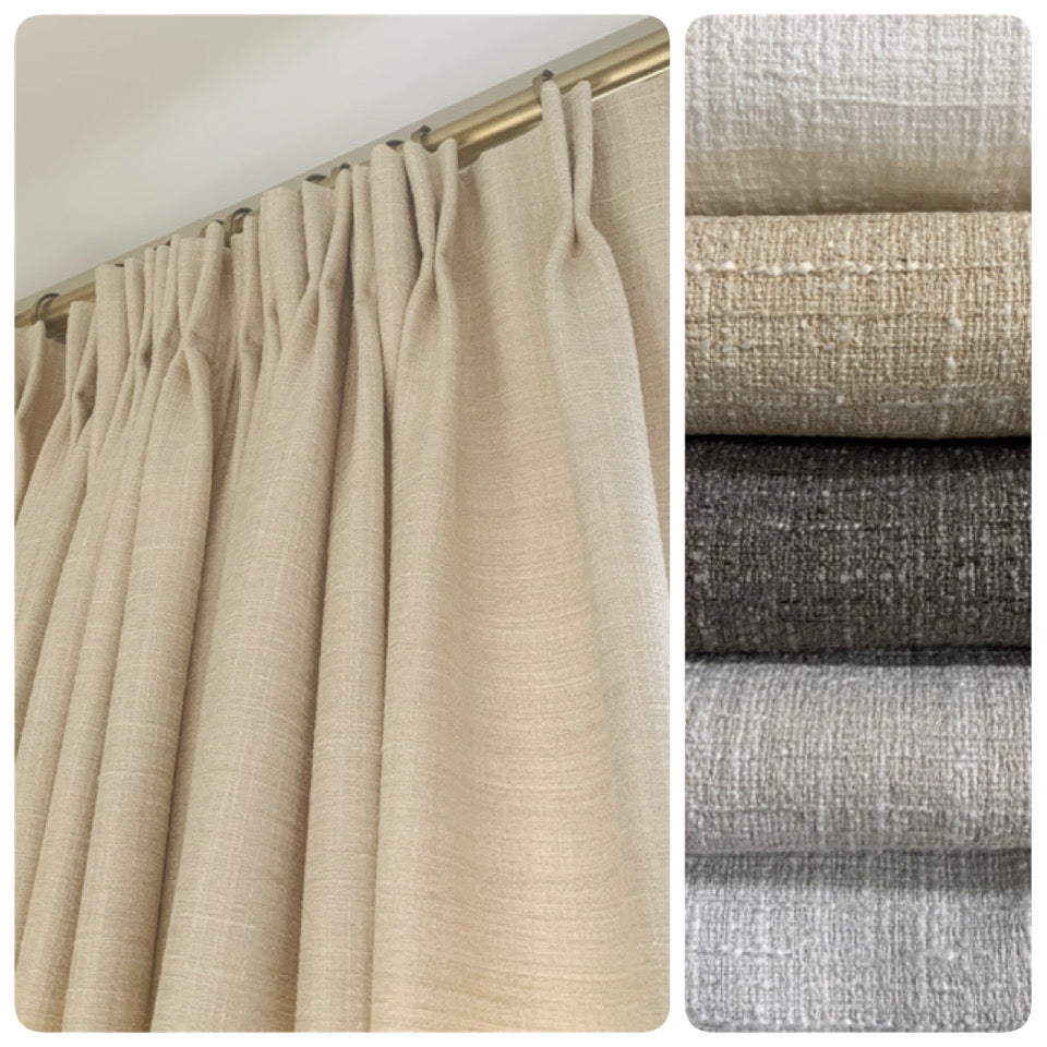 Atelier Textured Weave Raw Faux Silk Drapery Panels. – HFDraperyStudio